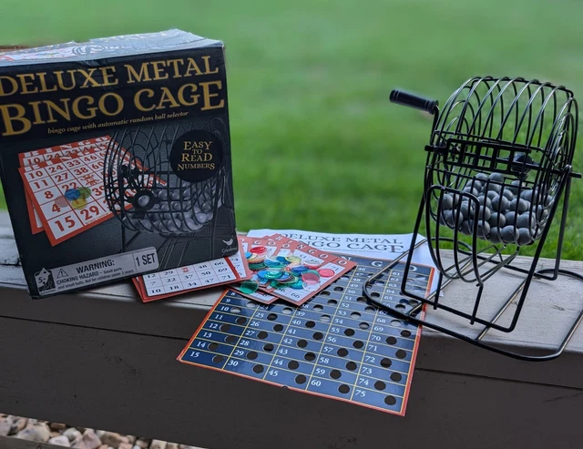 CARDINAL DELUXE BINGO Cage Game Metal Cage with Plastic 75 Bingo Pre ...