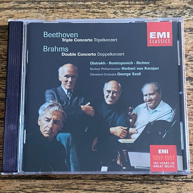 BEETHOVEN TRIPLE, BRAHMS Double, Oistrakh, Rostropovich, Richter, Karajan, Szell EUR 9,24 ...