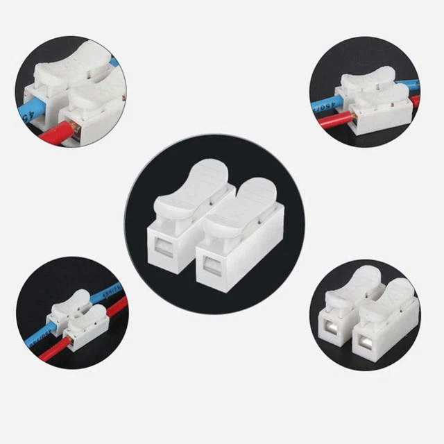 CH-2 TERMINAL BLOCK Wire Connectors Electrical Cable Clamp Terminal ...
