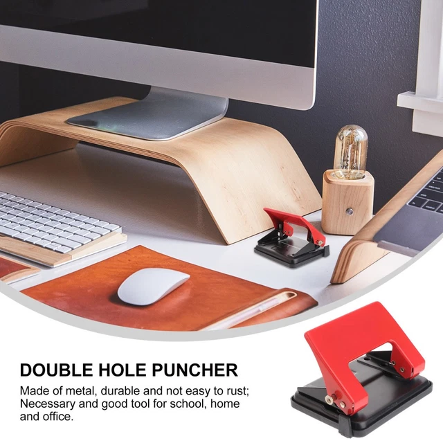 MANUAL DOUBLE HOLE Puncher Stationery Paper Puncher Round Hole Two Hole ...