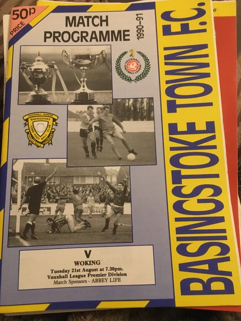 BASINGSTOKE TOWN V Woking 1990/91 VL £2.49 - PicClick UK