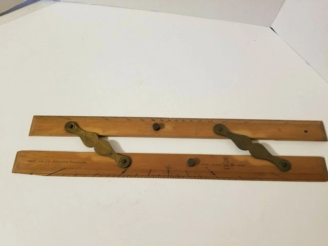 ASTON & MANDER Capi Flieds Improved Parallel Rulers 18" 1944 (WWII) £37 ...