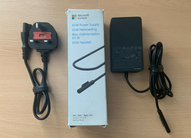 GENUINE MICROSOFT SURFACE Pro Charger 1706 | 65W AC Adapter | UK Plug ...