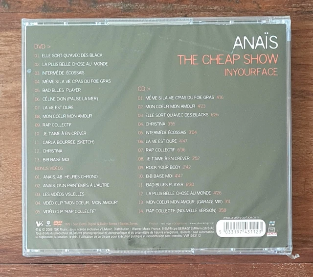 CD + DVD Anaïs, The Cheap Show, Inyourface, Neuf Sous Blister EUR 4,00 ...