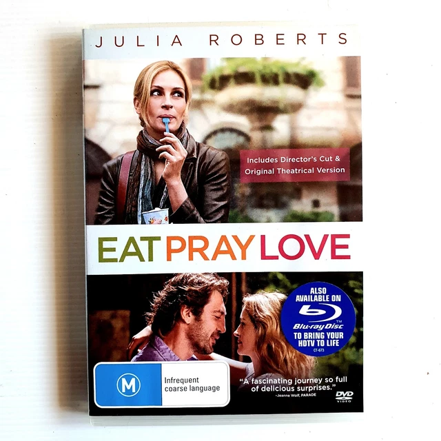 EAT PRAY LOVE DVD 2010 Drama, Food, Travel Adventure, Julia Roberts ...