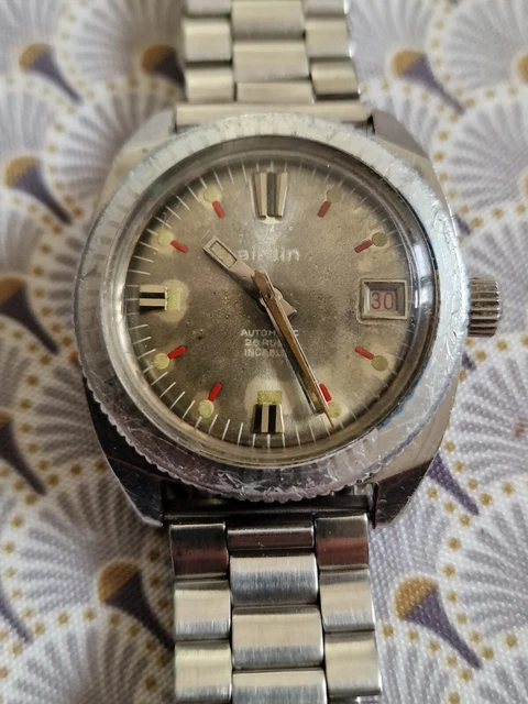 MONTRE DE PLONGÉE AIRAIN full acier waterproof automatic ETA 2472 ...
