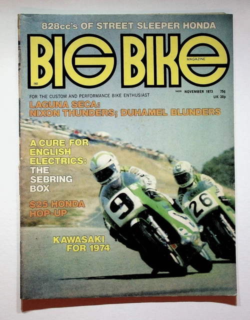 1973 NOVEMBER BIG Bike Vintage Motorcycle Magazine Harley-Davidson ...
