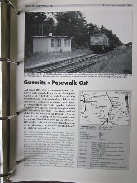NEBEN - SCHMALSPURBAHNEN Meck Pomm 5: Gumnitz Pasewalk Ost EUR 5,05 ...