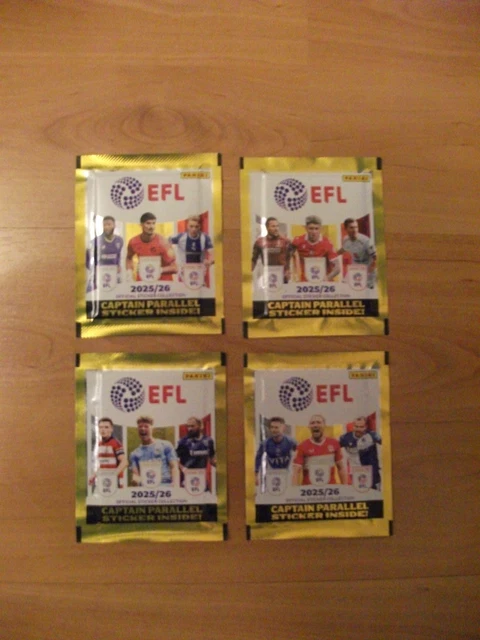 PANINI EFL 2025-2026 - 5 Gold sticker packets, Gold Captain Parallel ...