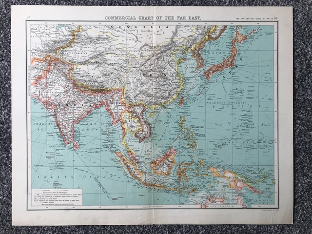 RETRO “COMMERCIAL CHART of the Far East” Map (45 X 35cm) £20.00 ...