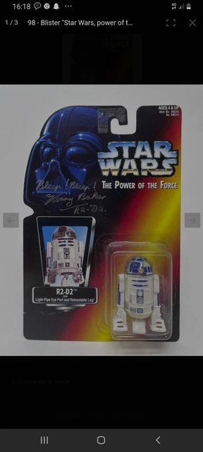 STAR WARS R2-D2 avec orthographe de l'acteur authentique Blister "Star ...