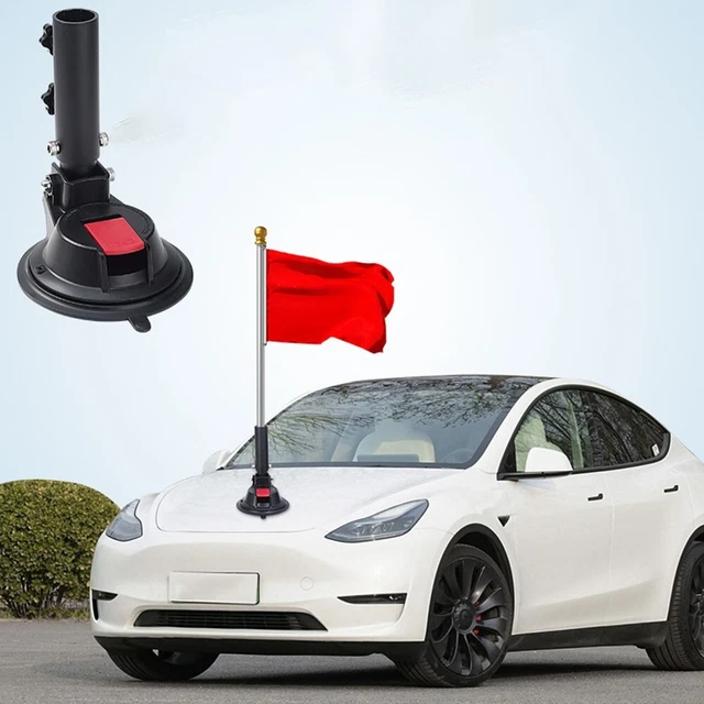 PORTE-DRAPEAU FACILE À installer avec ventouse pour voitures et motos EUR 32,40 - PicClick FR