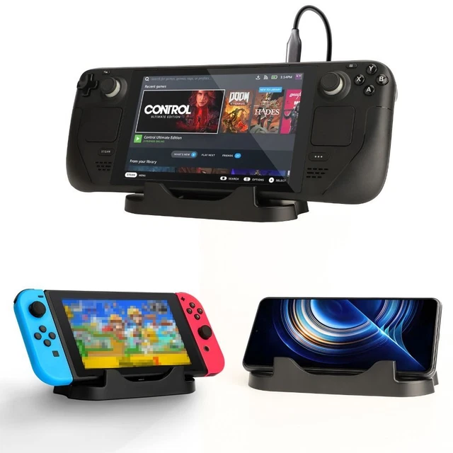 STAND GAME CONSOLE Holder For Steam Deck Nintendo Switch OLED / Switch ...