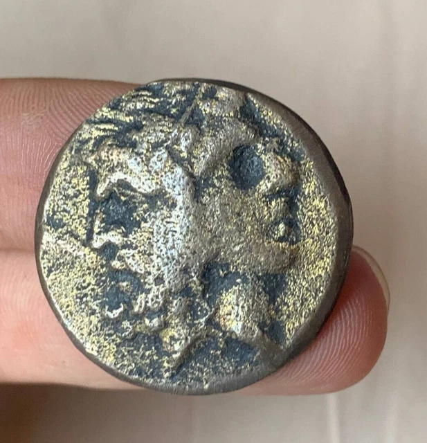 VERY OLD ANCIENT Greek Tetradrachm Bronze Coin With Two King Face Image ...