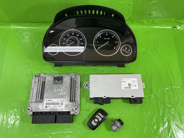 BMW 5 SERIES F10 ECU KIT SPEEDOMETER LOCK SET MODULE KEY 520d N47N 2.0 ...