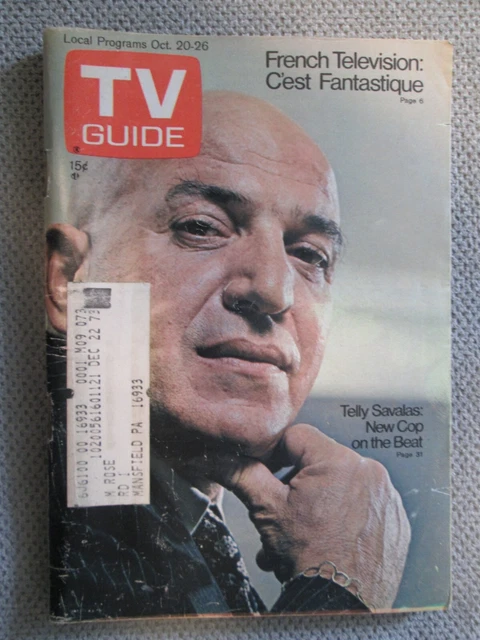 TV GUIDE 1973 October 20 26 Telly Savalas Cover Vintage Magazine (1a) £ ...