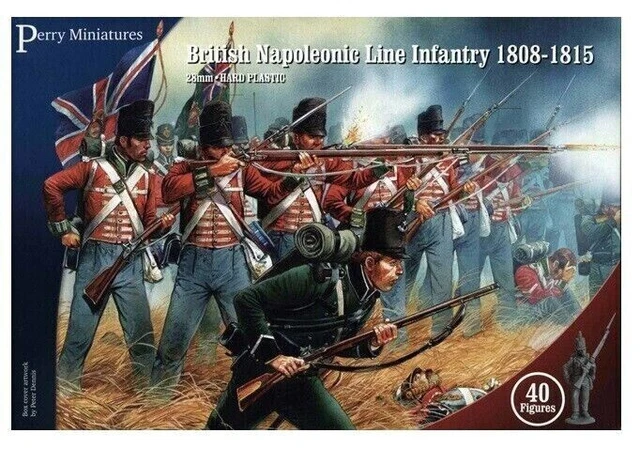 PERRY MINIATURES BRITISH Napoleonic Line Infantry 1808-1815 Neuf dans sa boîte EUR 32,18 ...