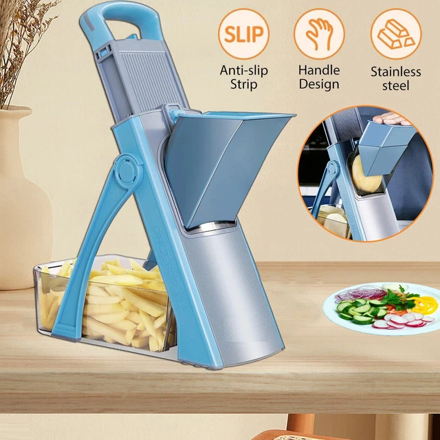 SAFE MANDOLINE VEGETABLE Slicer Adjustable Vegetable Chopper Mandolin ...