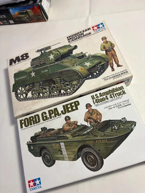 M8 HOWITZER & Jeep Amphibian 1/35 model kits all complete unstarted £28 ...