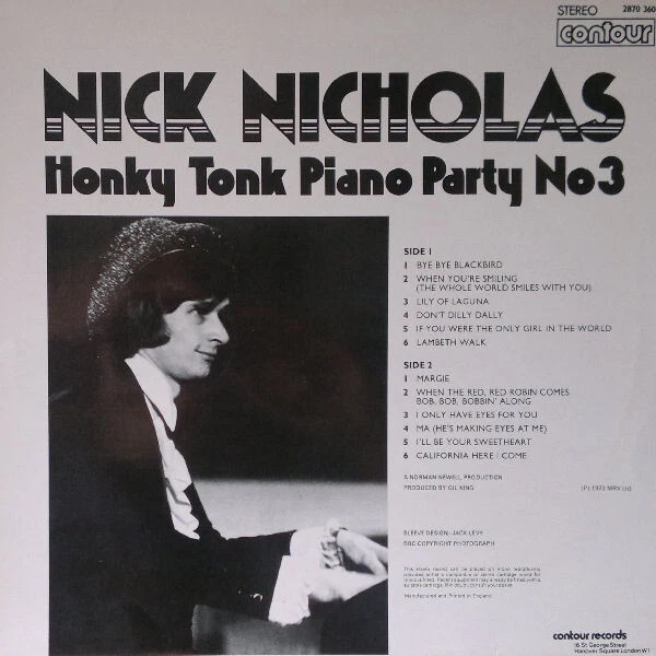 NICK NICHOLAS - Honky Tonk Piano Party No.3 (LP) EUR 14,75 - PicClick FR