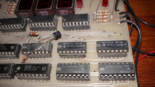 FND500 7-SEGMENT THREE DIGIT LED display on circuit board circa 1979 $5 ...