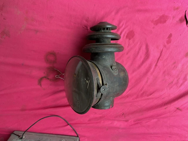 VINTAGE BRASS SOLAR Antique Kerosene Car Lamp. Early 1900’s £145.23 ...