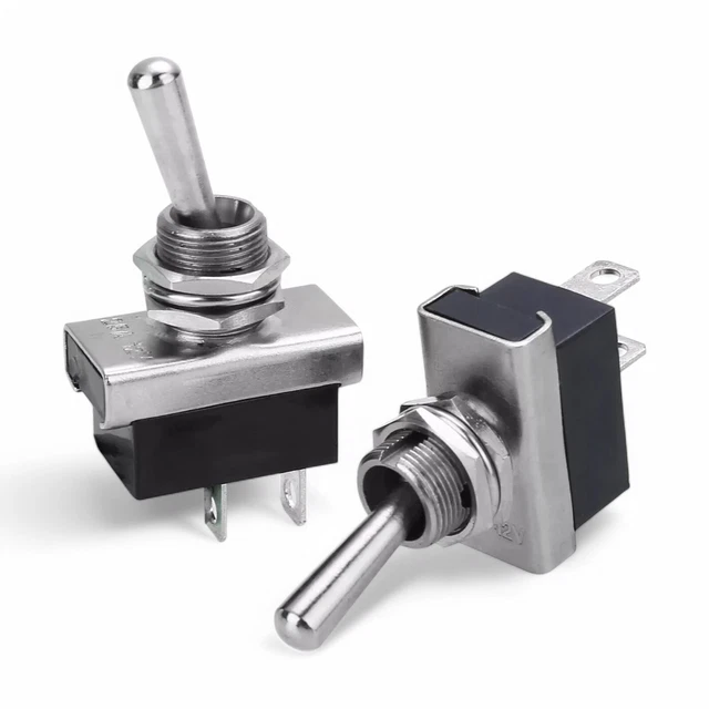 HEAVY DUTY TOGGLE Switch Double Pole Metal Flick Car Dash 25 AMP Rated ...