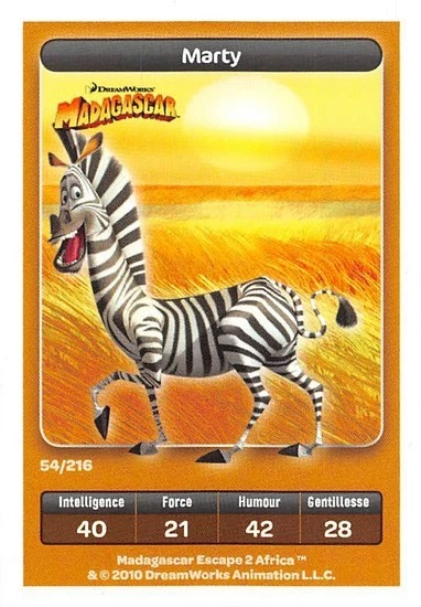CARD CARREFOUR DREAMWORKS - Madagascar - Marty N° 54 $5.86 - PicClick AU