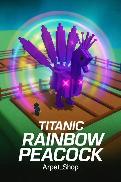 [🐶] ROBLOX GROW A GARDEN | TITANIC Rainbow Peacock 0.19m | Fast & Easy ...