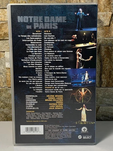 NOTRE DAME DE Paris VHS 1999 French Musical Live Palais des Congres ...