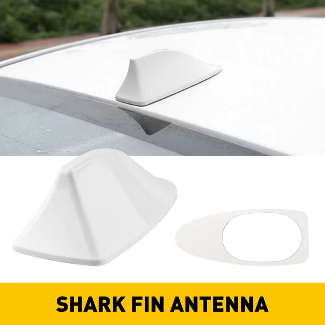 1 PZ ANTENNA tetto squalo pinna auto bianca FM/AM segnale radio aereo ...