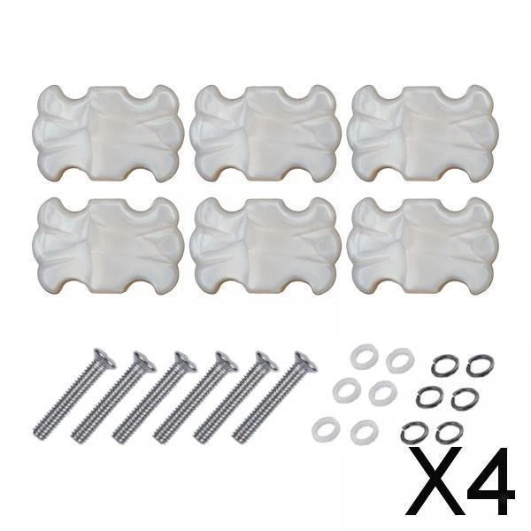 4X 6 PIECES Guitar Tuning Peg Caps with Ferrule and Screw for Classical ...