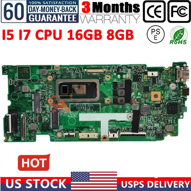 0PKNWK 0HF90F 18844-1 Motherboard For Dell Inspiron 13 7391 I5 I7 ...