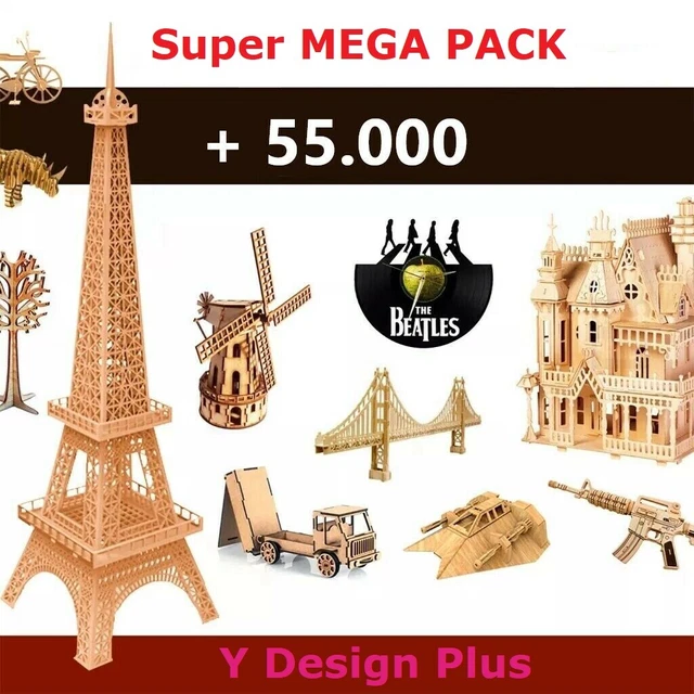 MEGA PACK 55000+ Laser Cut vector DXF CDR 3D files CNC pantograph Doll ...