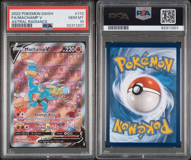 CARTE POKÉMON 2022 Machamp V Alt Art 172/189 Astral Radiance Ultra Rare ...