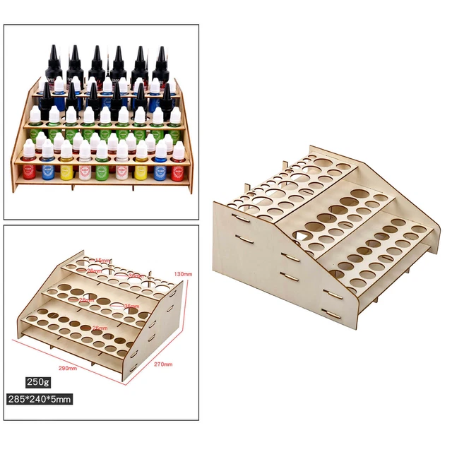 DIY MODEL MODULER Pigment Painting 64 Bottles Paint Storage Rack ...