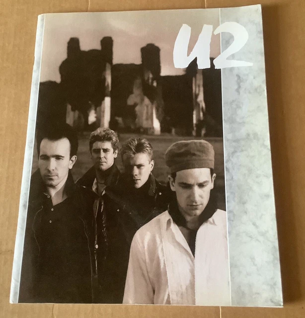 U2 THE UNFORGETTABLE FIRE TOUR PROGRAMME white LOGO rare Europe Tour ...