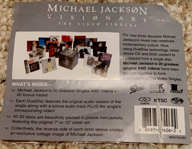 BOXSET VISIONARIO MICHAEL Jackson 20 CD e DVD The Video Singoli ...