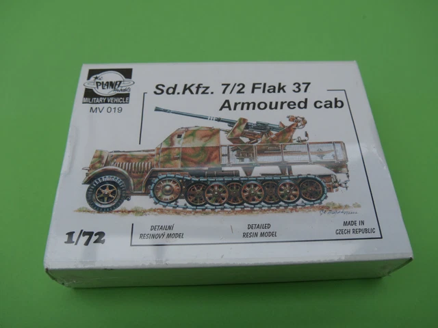 1:72 PLANET MODELS MV 019 Sd.Kfz. 7/2 Flak 37 Armoured cab - Resin-Kit ...