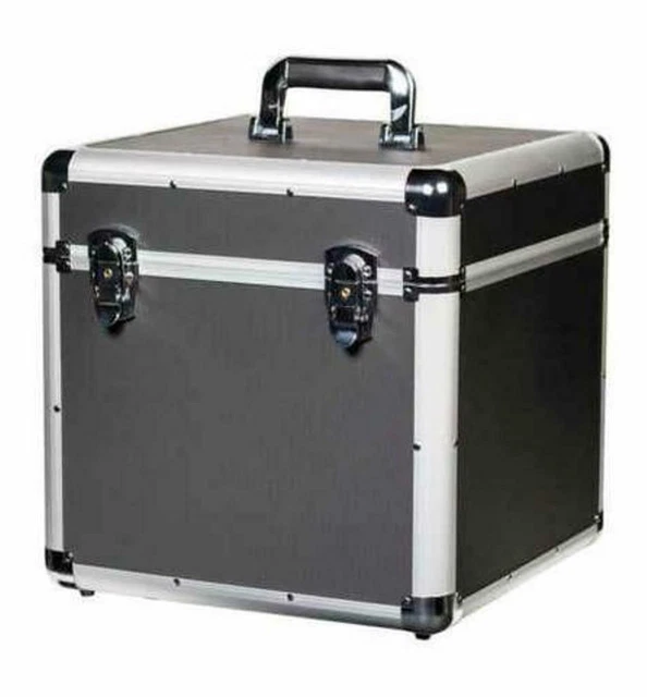 ALUMINIUM DJ RECORD Storage Flight Case-Holds 100 12" Vinyl LP Box ...
