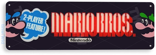 MARIO BROS. ARCADE Sign, Classic Arcade Game Marquee, Game Room Tin ...