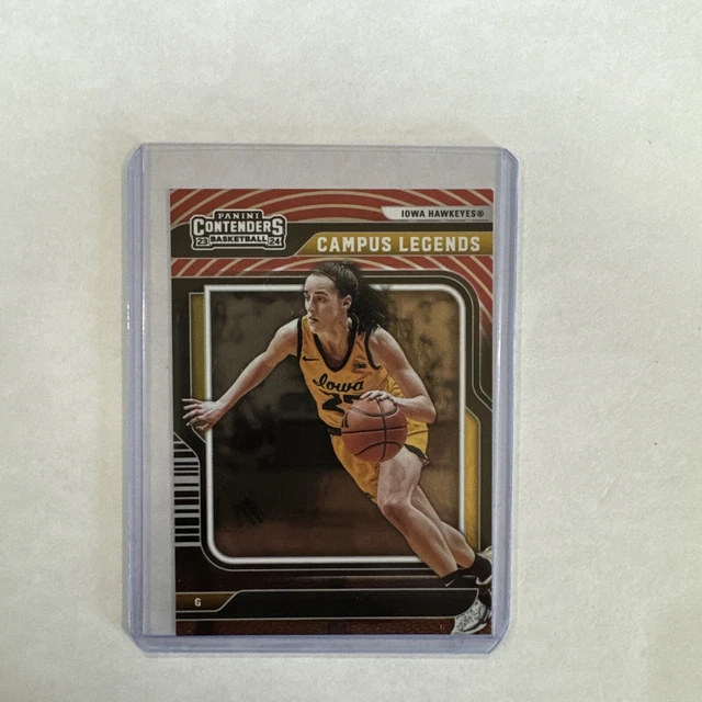 CAITLIN CLARK 2024 Donruss Contenders Campus Legend rouge parallèle # ...