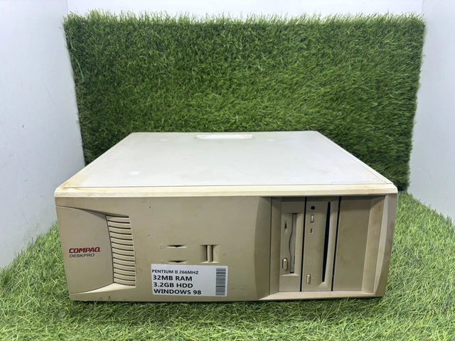 COMPAQ PD1000 VINTAGE PC TOWER WINDOWS 98 COMPUTER PENTIUM II 32MB RAM ...