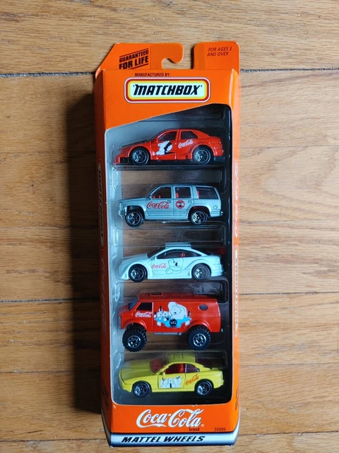 1998 MATCHBOX 5 Car Gift Pack Coca-Cola Mattel Wheels New In Box $12.00 ...