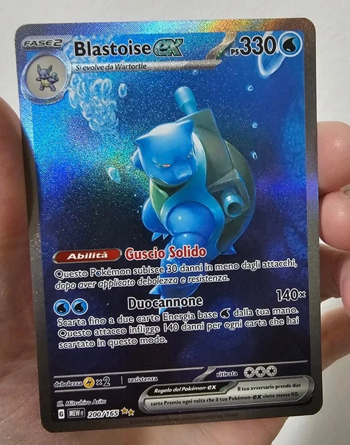 CARTA POKÉMON BLASTOISE EX 200/165 Alternative Art 151 ITA Near Mint EUR 49,99 - PicClick IT
