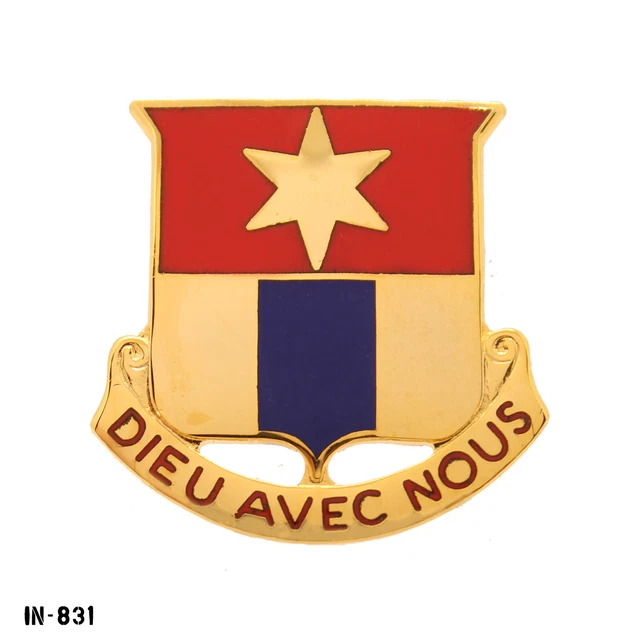 US ARMY DUI Pin 769th Engineer Battalion LA ARNG "Dieu Avec Nous" NS ...