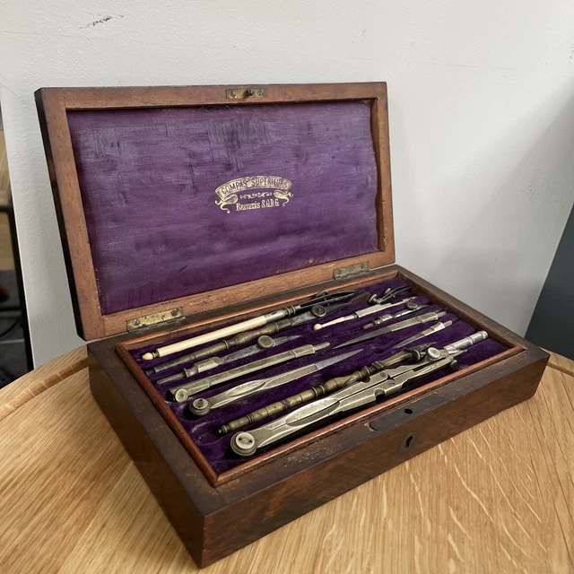 ANTIQUE ARCHITECTS TECHNICAL Drawing Draughtsman Precision Instrument ...