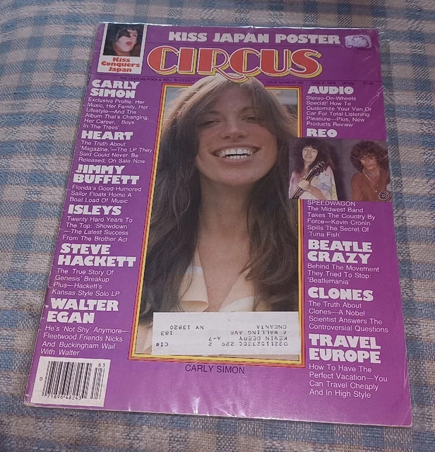 CIRCUS MAGAZINE JUNE 8 1978 Carly Simon Jimmy Buffett Heart THE BEATLES ...