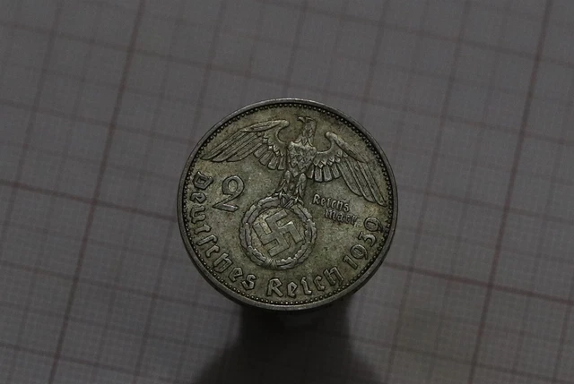 🧭 🇩🇪 GERMANY Third Reich 2 Reichsmark 1939 J Silver Hindenburg B70... $57.70 - PicClick CA