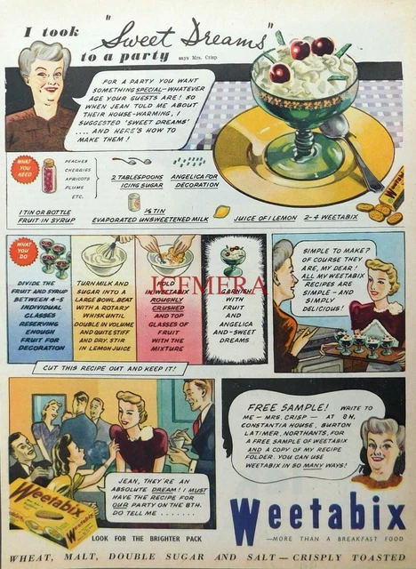WEETABIX BREAKFAST CEREAL Advert : Original 1951 Print £3.47 - PicClick UK